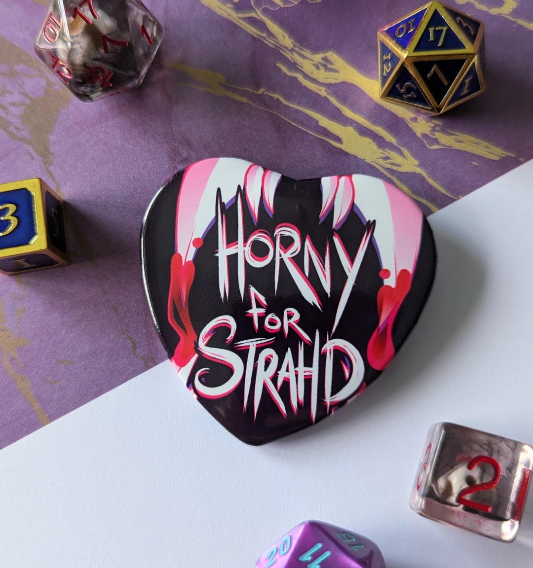 Strahd Enjoyer Heart Shaped Dnd Pin Badge - Etsy