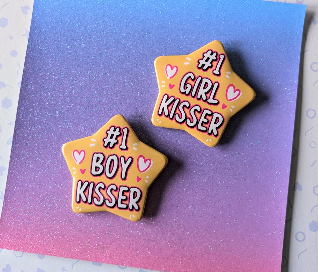 Number One Boy and Girl Kisser Badges - Etsy