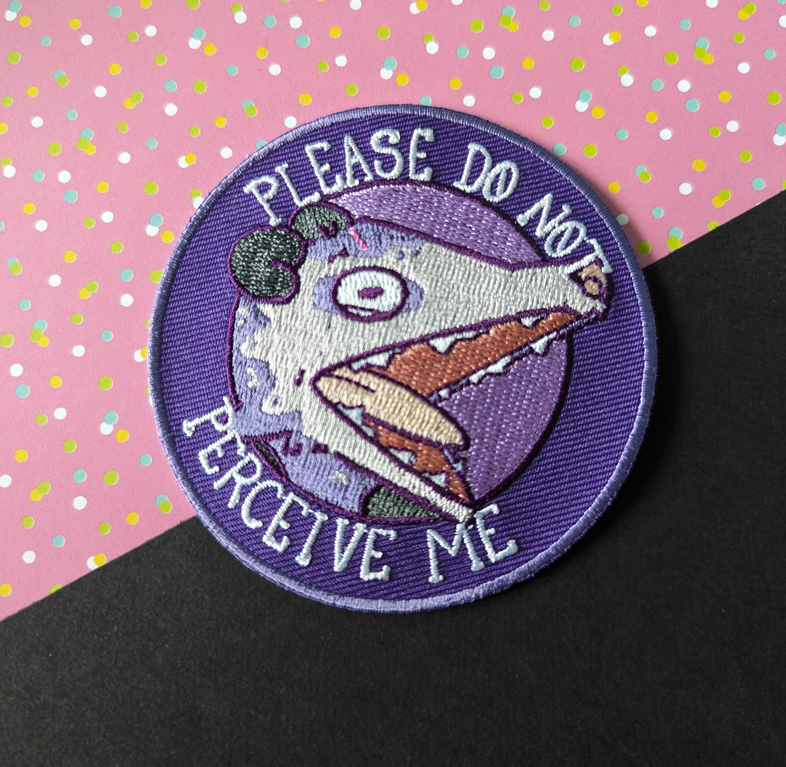 Please Do Not Perceive Me Possum Embroidered Iron on Patch - Etsy