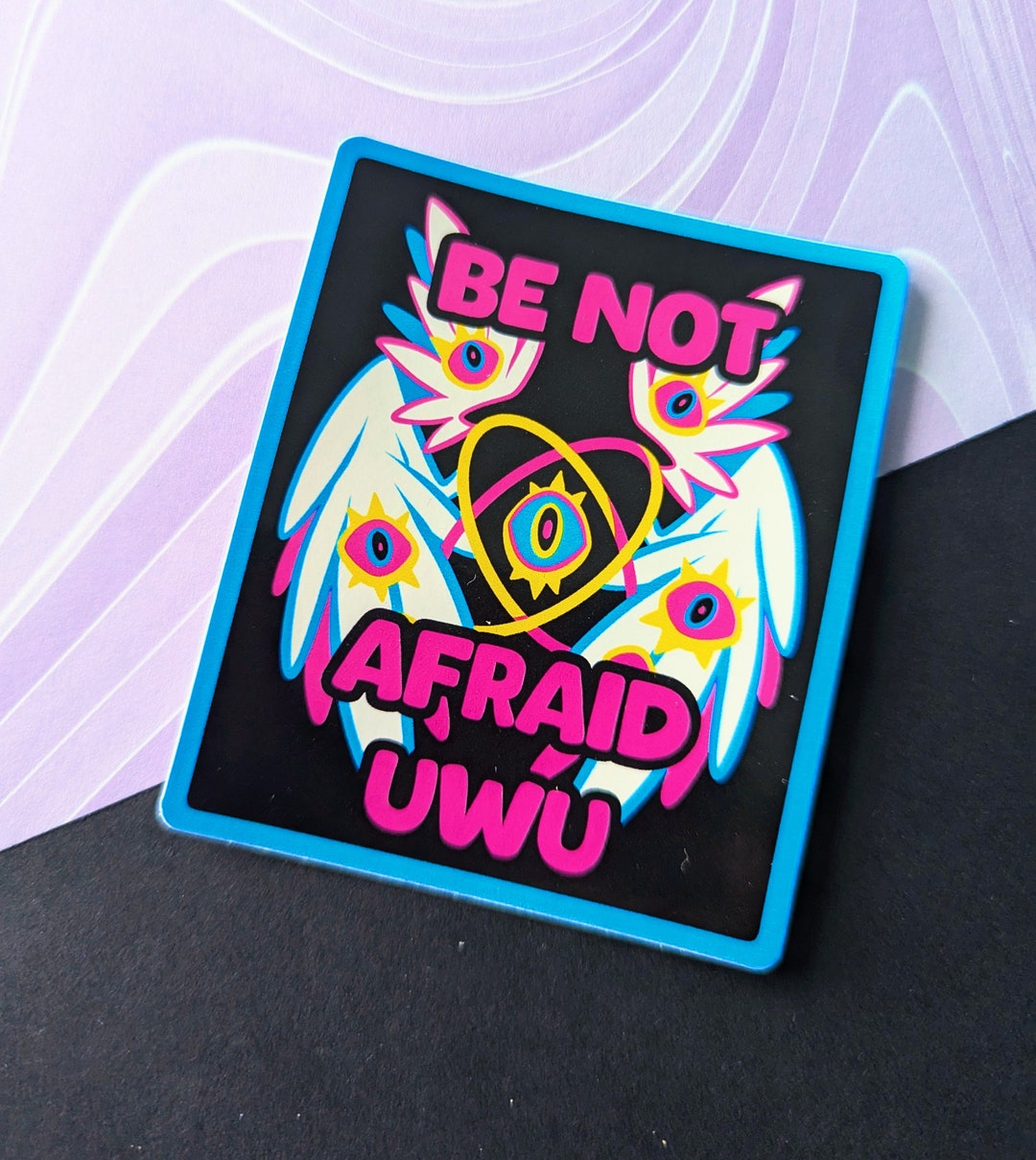 Uwu Be Not Afraid CMYK Biblically Accurate Angel Vinyl Sticker - Etsy