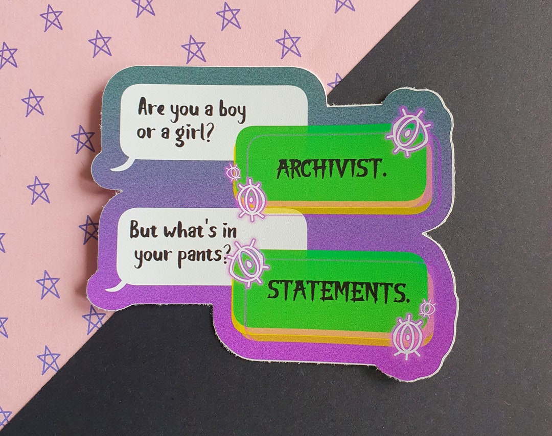 Archivist Gender Identity Sticker - Etsy