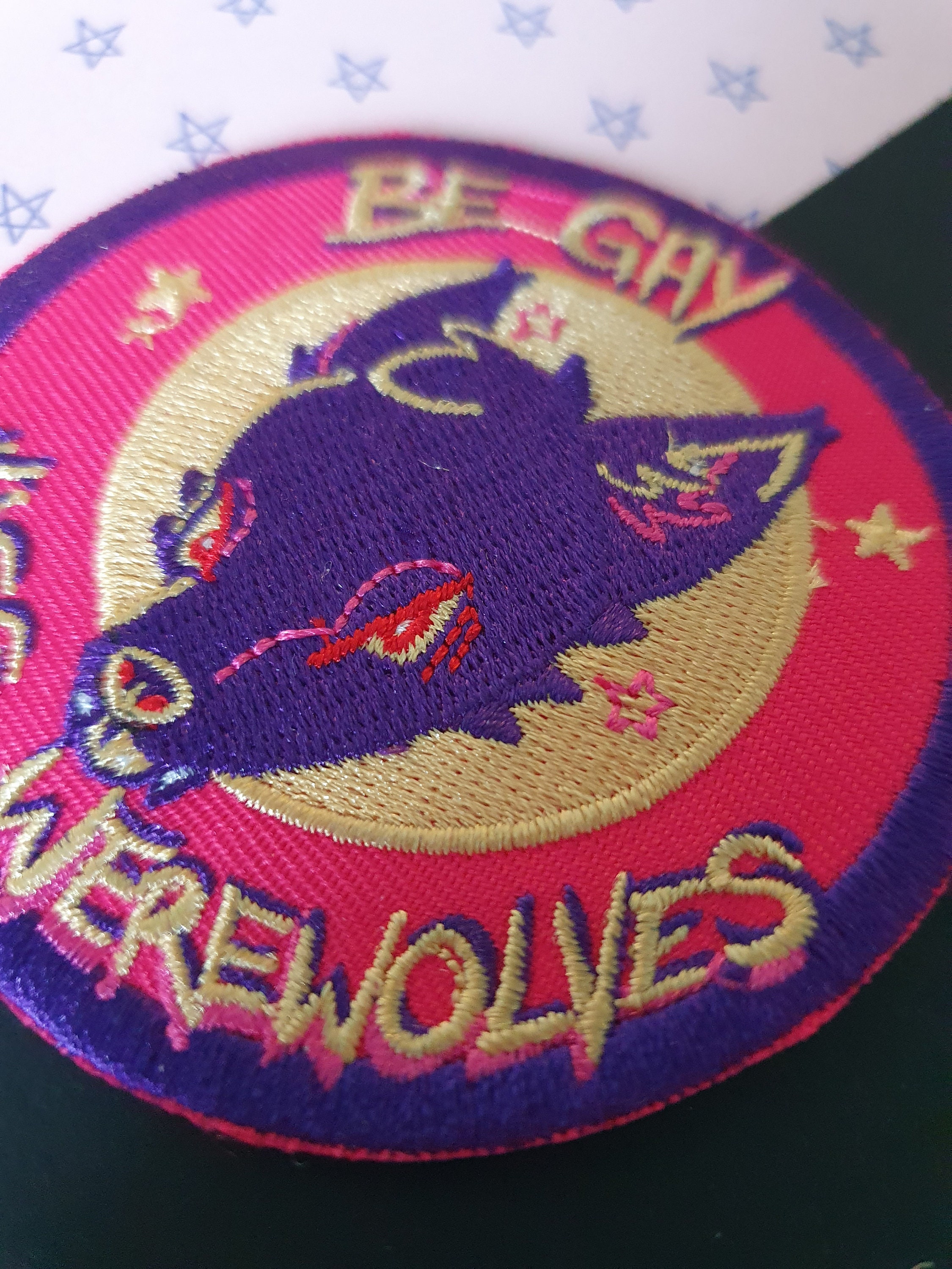Be Gay Kiss Werewolves Embroidered Sew or Iron on Patch - Etsy