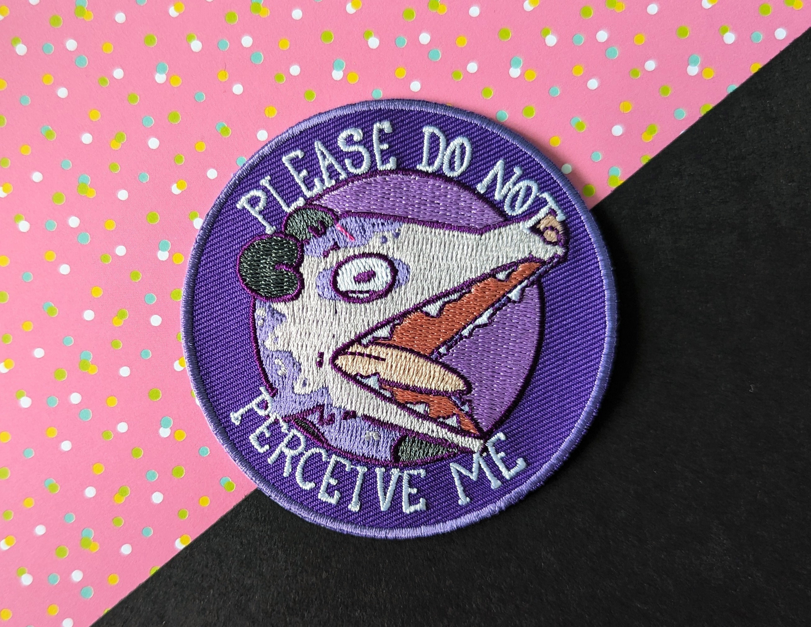 Please Do Not Perceive Me Possum Embroidered Iron on Patch - Etsy