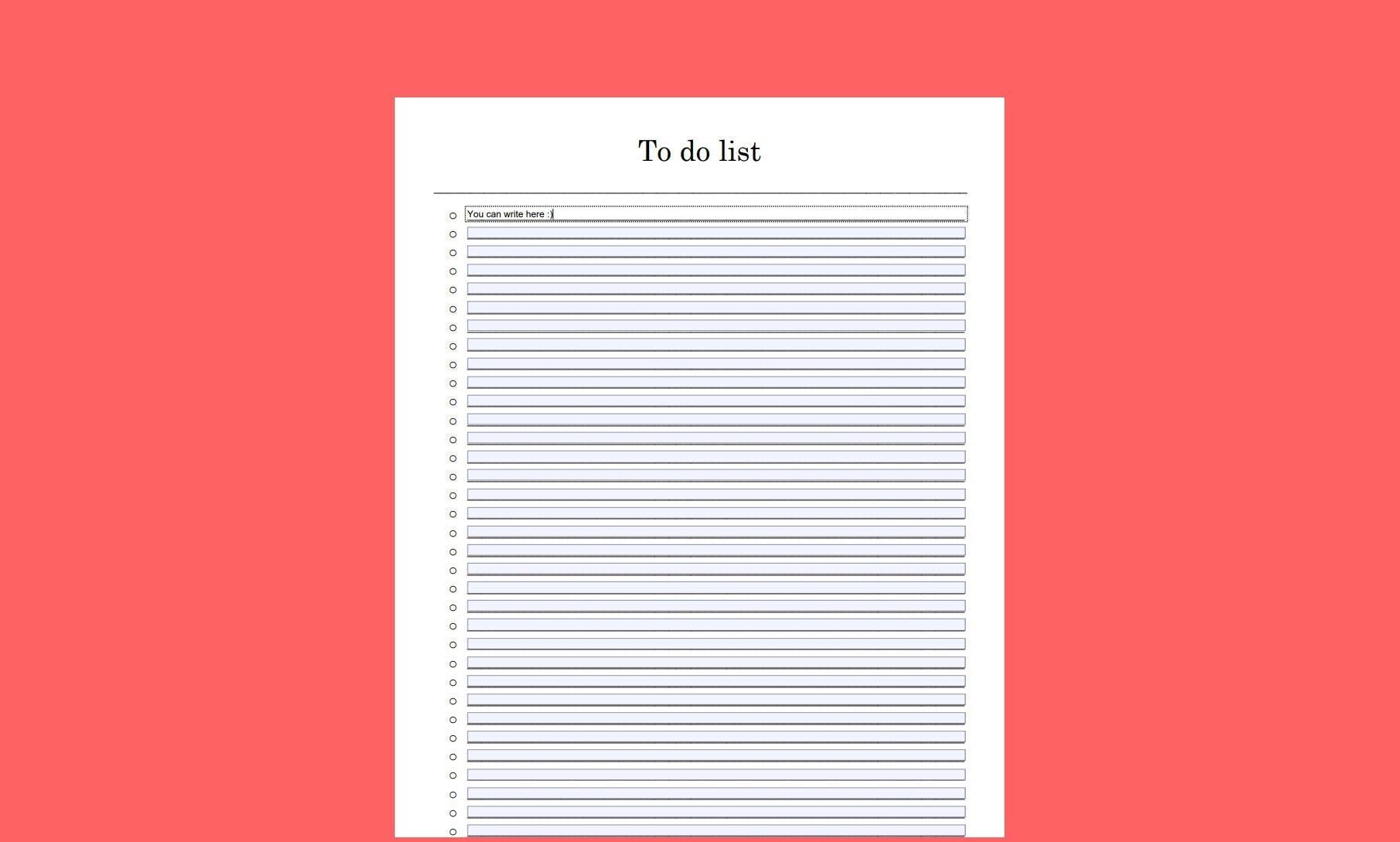 Simple to Do List Printable Simple Tasks List Template - Etsy