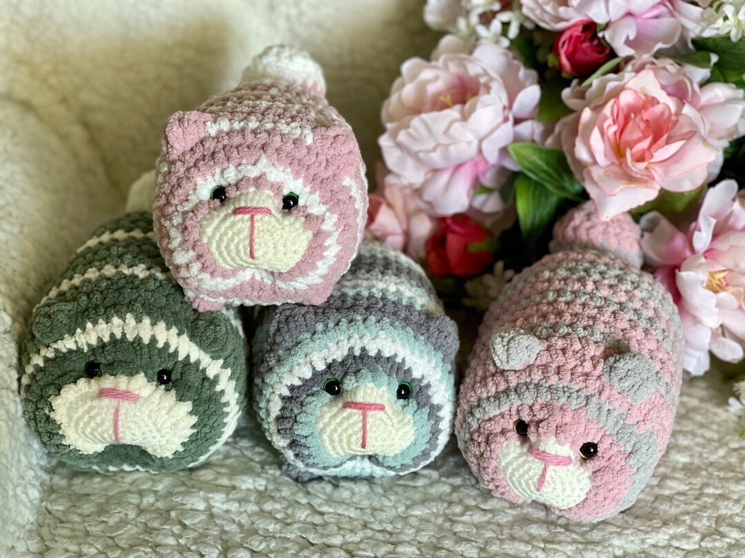Crochet Large Soft Puff Cat Plushie Toy |stuffed Plush Animal Handmade ...