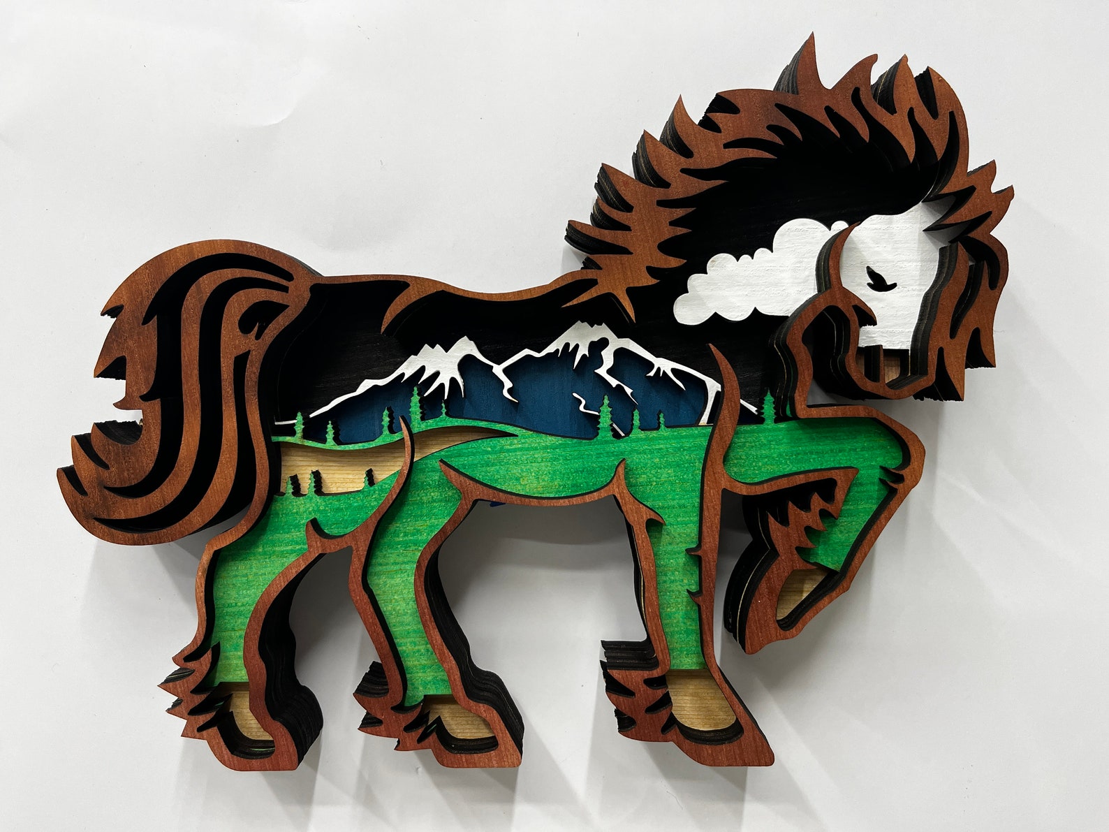 Horse Multi-layered State, Laser Cut File Layered Art Piece for Laser ...