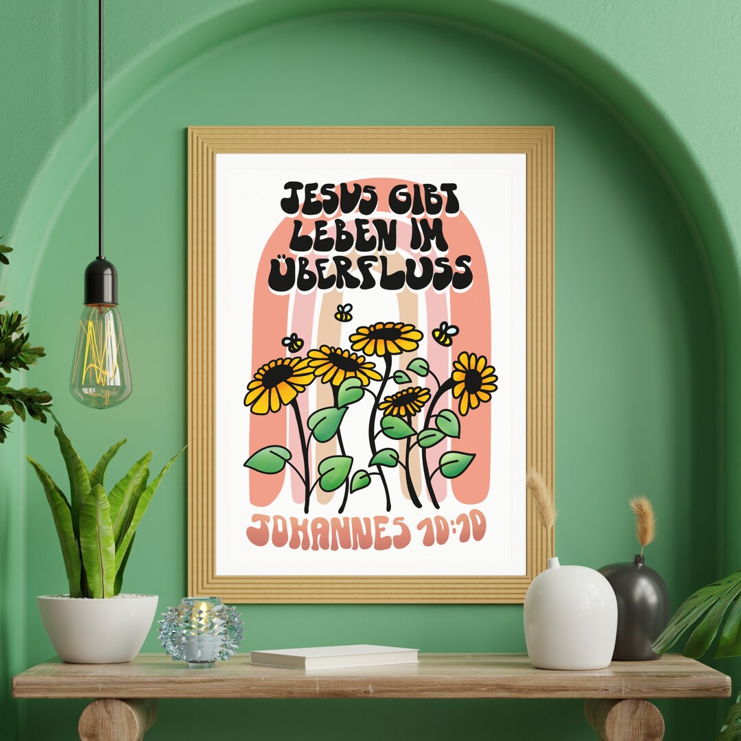 Christian Poster Printable A3 Retro-groovy jesus Gives - Etsy