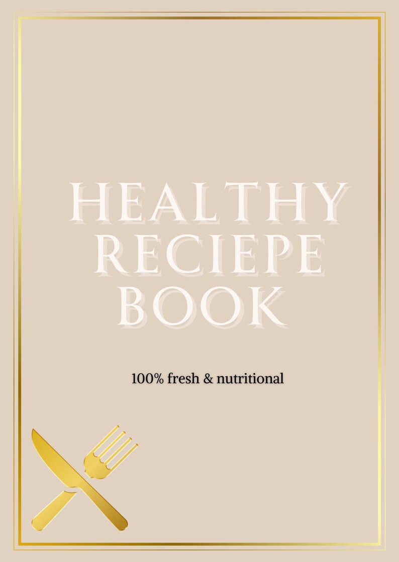 Healthy Digital Recipe Book - Etsy