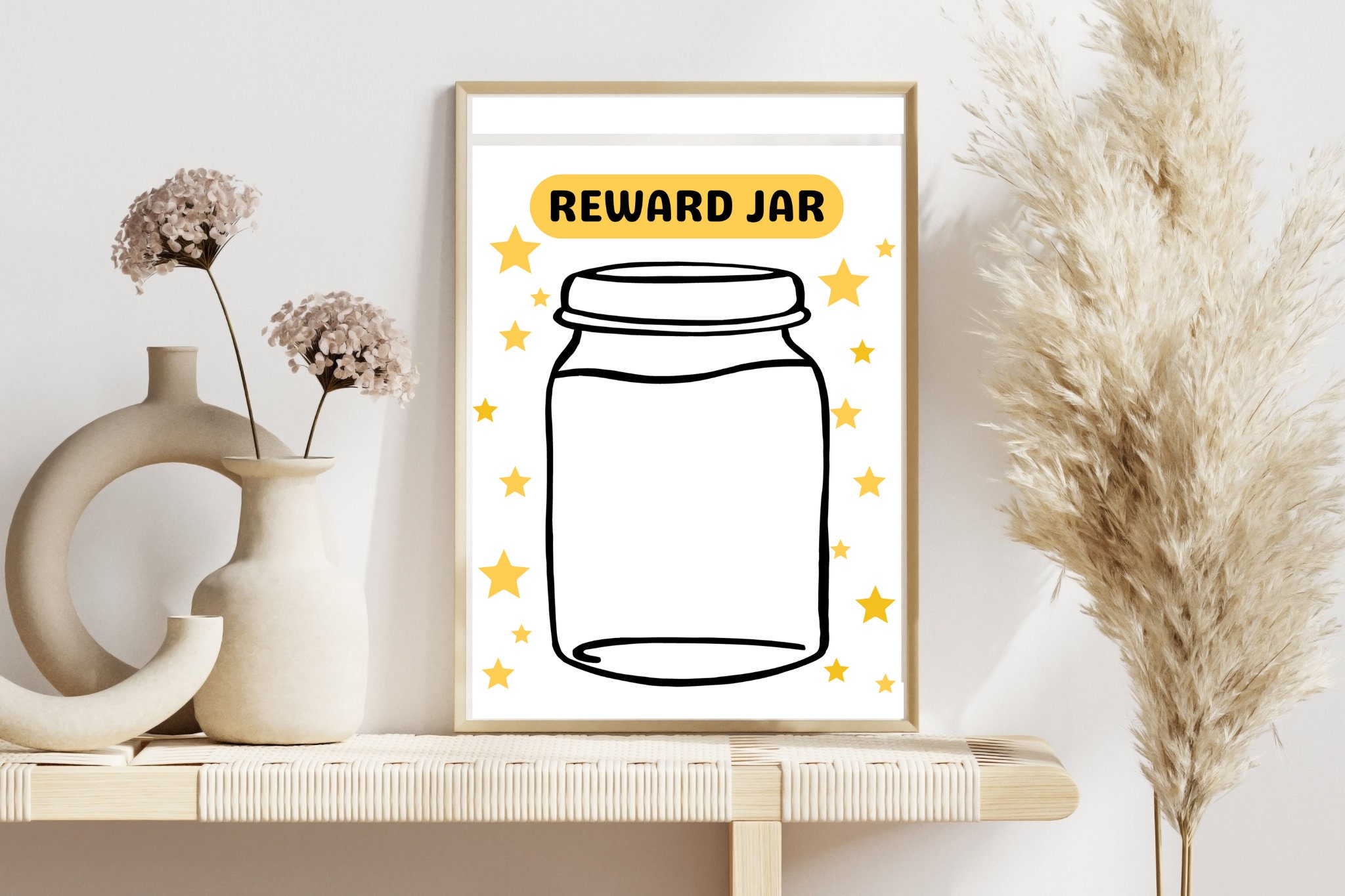 Reward Chart Jar Templates Printable Reward Jar Chart DIGITAL - Etsy