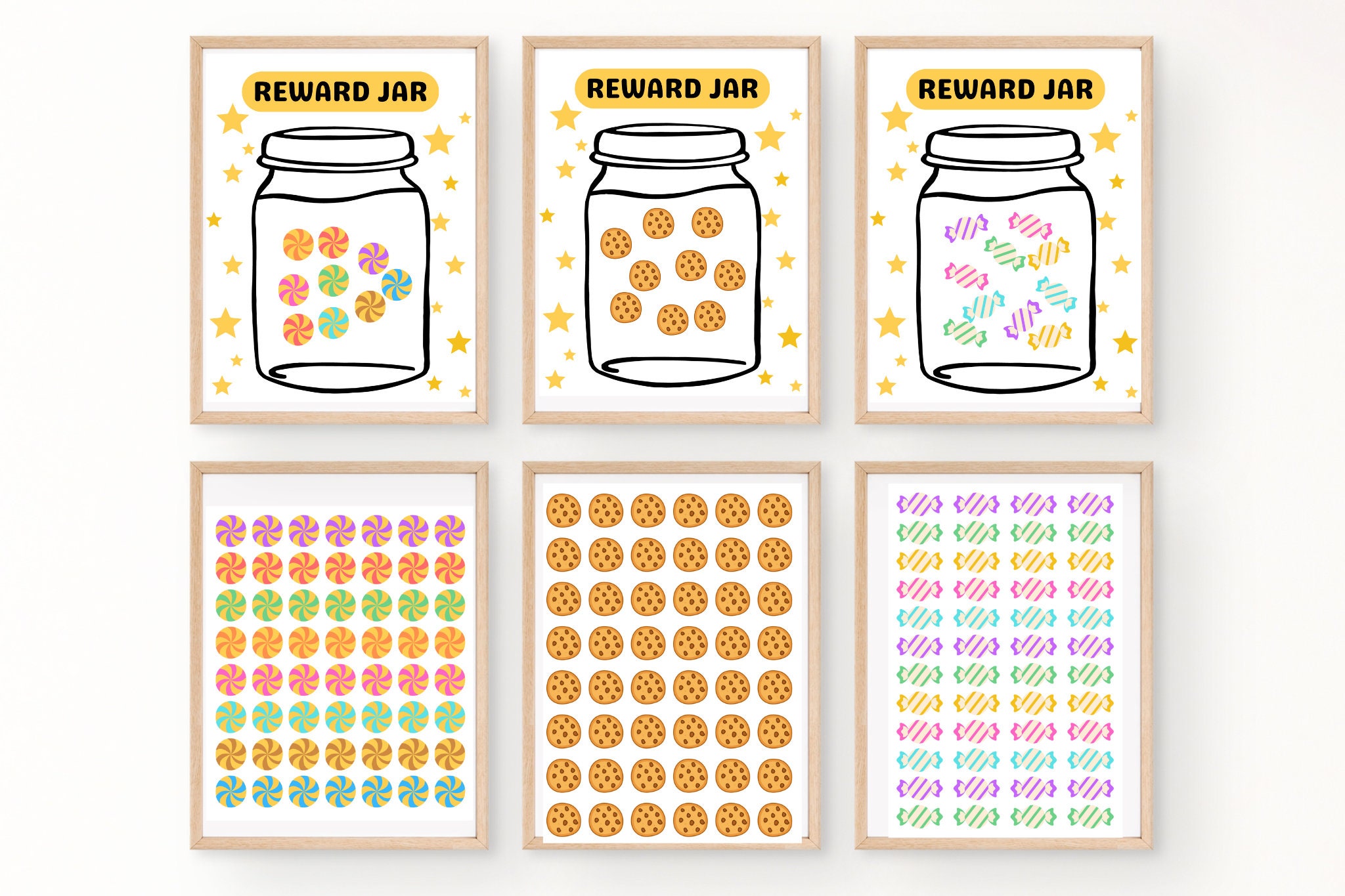 Reward Chart Jar Templates Printable Reward Jar Chart DIGITAL - Etsy