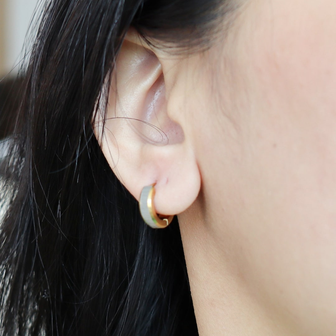 Titanium Huggies Hoop Earrings, Non Tarnish Earrings, Implant Grade ...