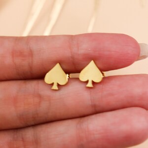 Titanium Spade Card Stud Earrings, Non Tarnish Earrings, Implant Grade ...