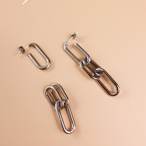 Titanium Large Chain 2 Styles Dangle Earrings, Non Tarnish, Implant ...