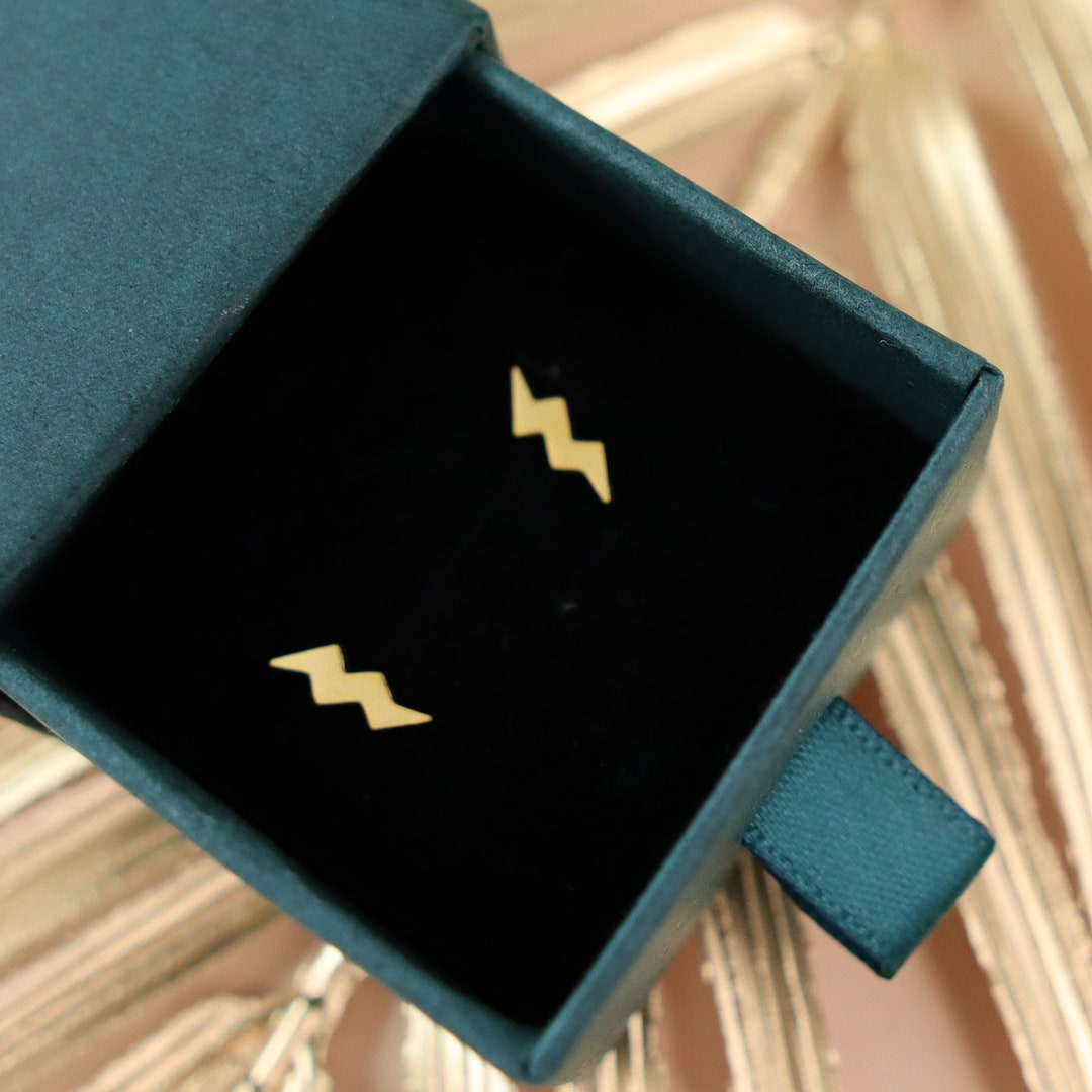Titanium Lightning Stud Earrings, Non Tarnish Earrings, Implant Grade ...