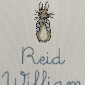 Peter Rabbit Custom Embroidered Birth Announcement - Etsy
