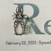 Peter Rabbit Cottontail Custom Embroidered Birth Announcement Wall Art ...