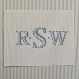 Custom Embroidered Monogram Wall Art - Etsy