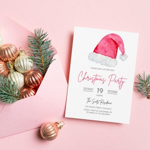 Editable Christmas Party Invitation, Holiday Party Invitation, Xmas ...