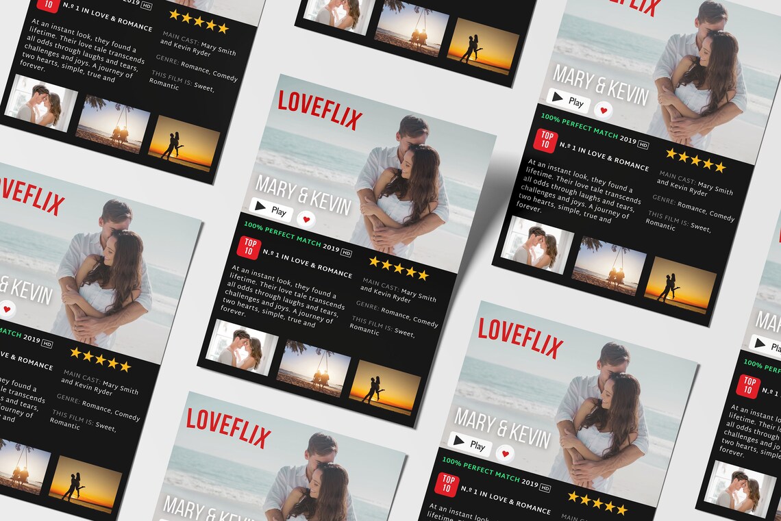 Custom Couple Movie Poster: Personalized Photo Gift (digital Template) - Etsy