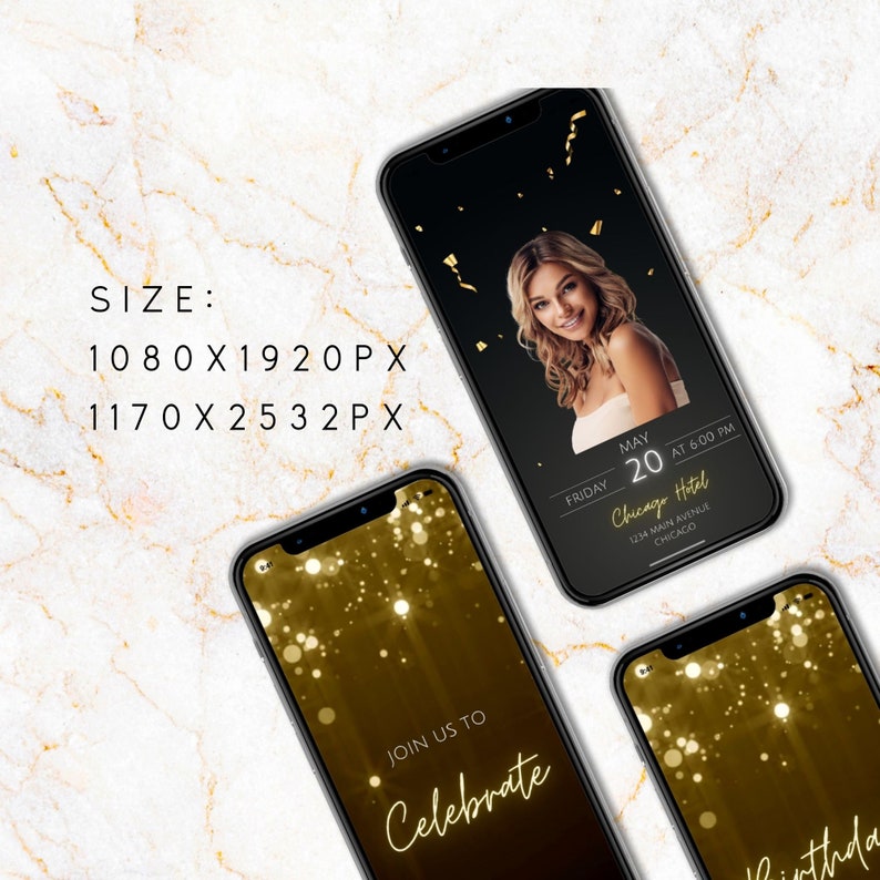 Women's Birthday Invitation Template Digital Video Invite Animated ...