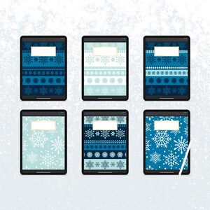 Minimalist Winter Digital Notebook Covers | Winter Digital Covers ...