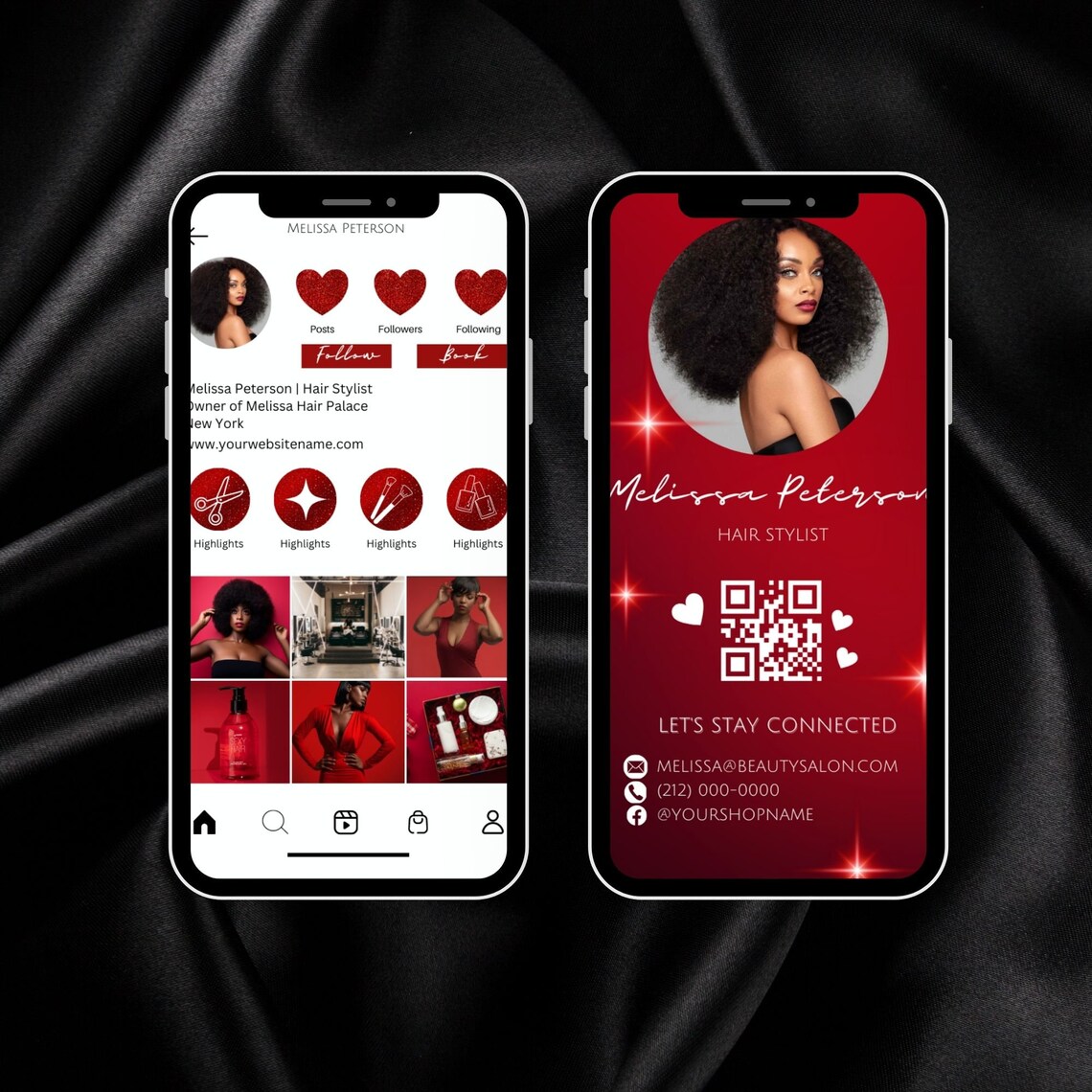 Instagram Business Cards, DIY Canva Business Card Template Design, IG ...