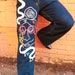 Hand Painted Denim Pants - Etsy