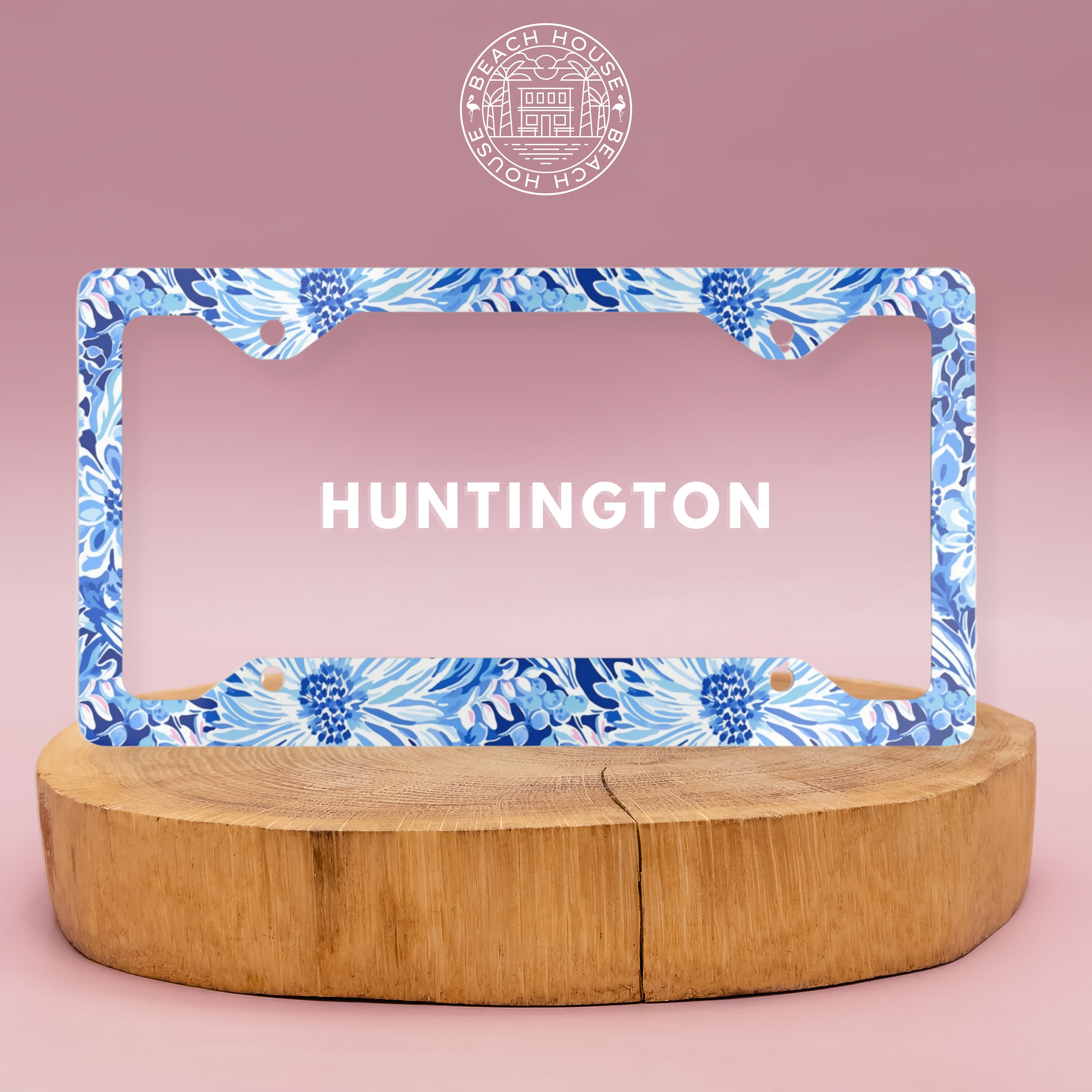 Personalized Metal License Plate Frame Tropical License Plate Frame Custom License Plate Cover