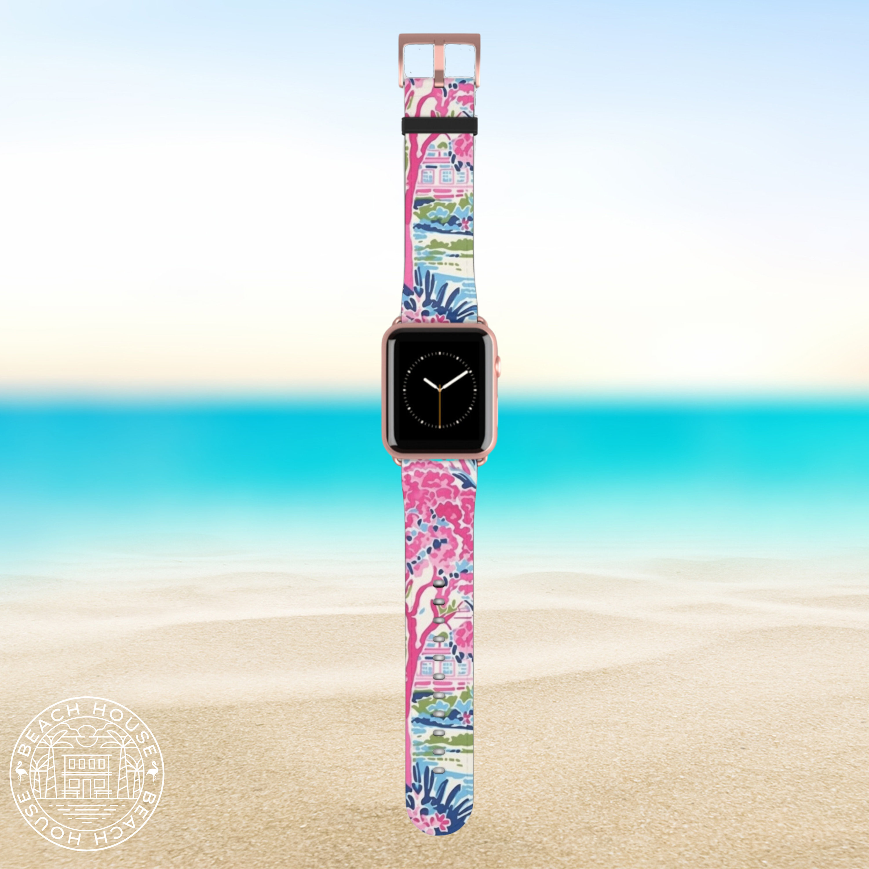 Amelia Band for Apple Watch, Tropical Watch Band, Vegan Faux Leather ...