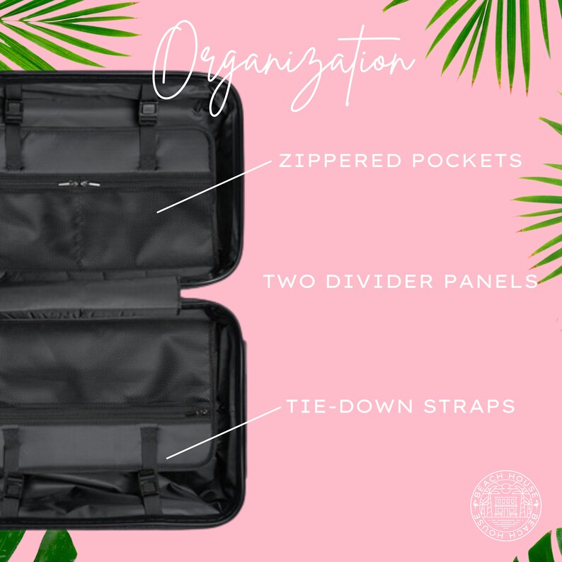 Hilton Head Suitcase Hard Side Luggage Roller Suitcase - Etsy