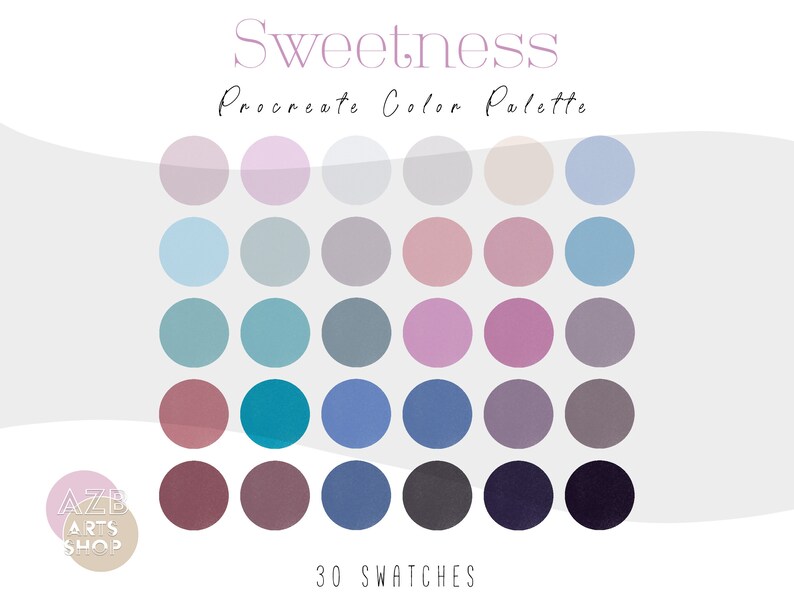 Pastel Goth Procreate Color Palette Bundle | Color Palette for ...