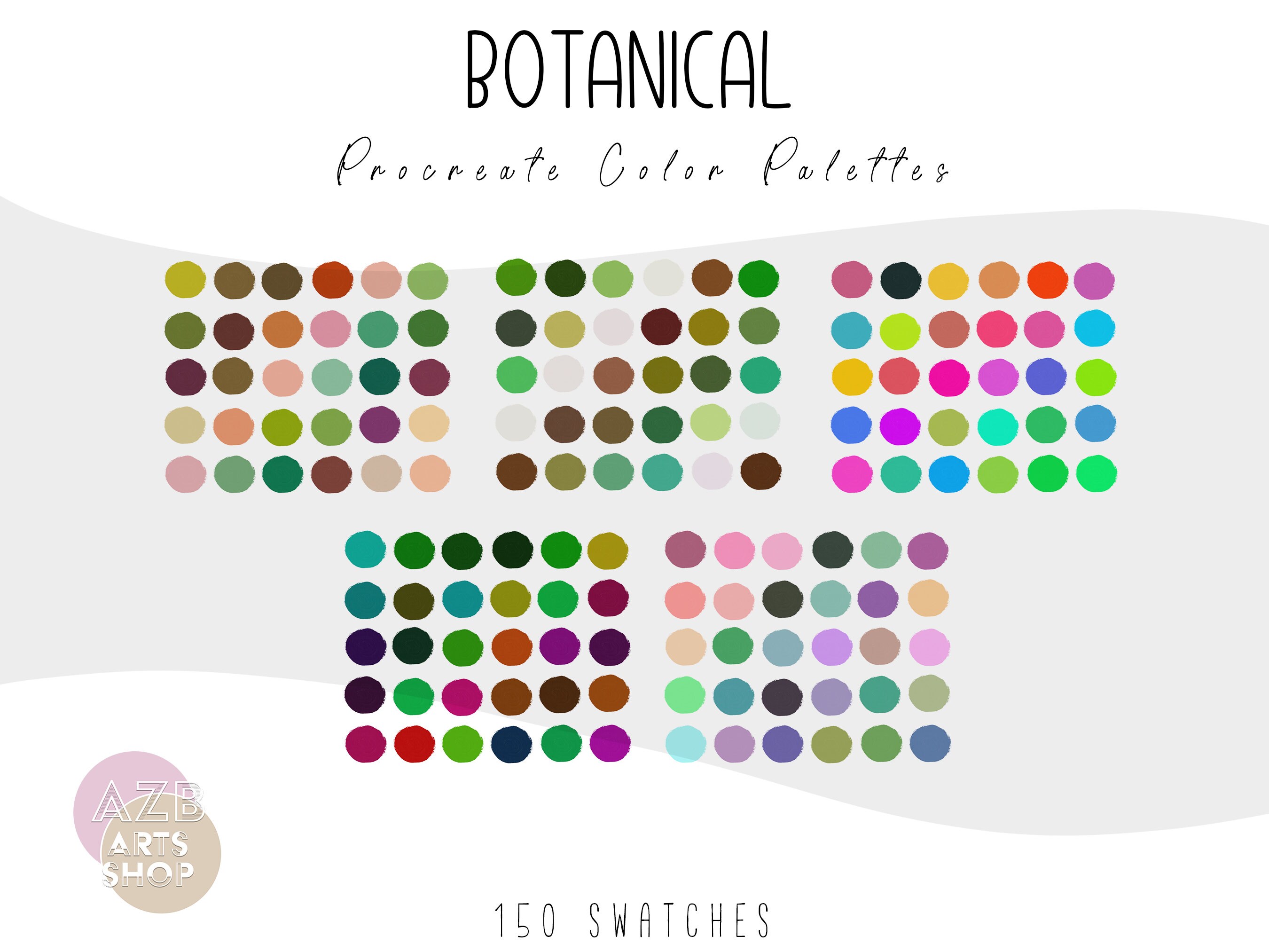 Botanical Procreate Color Palette Bundle Color Palette for Procreate ...