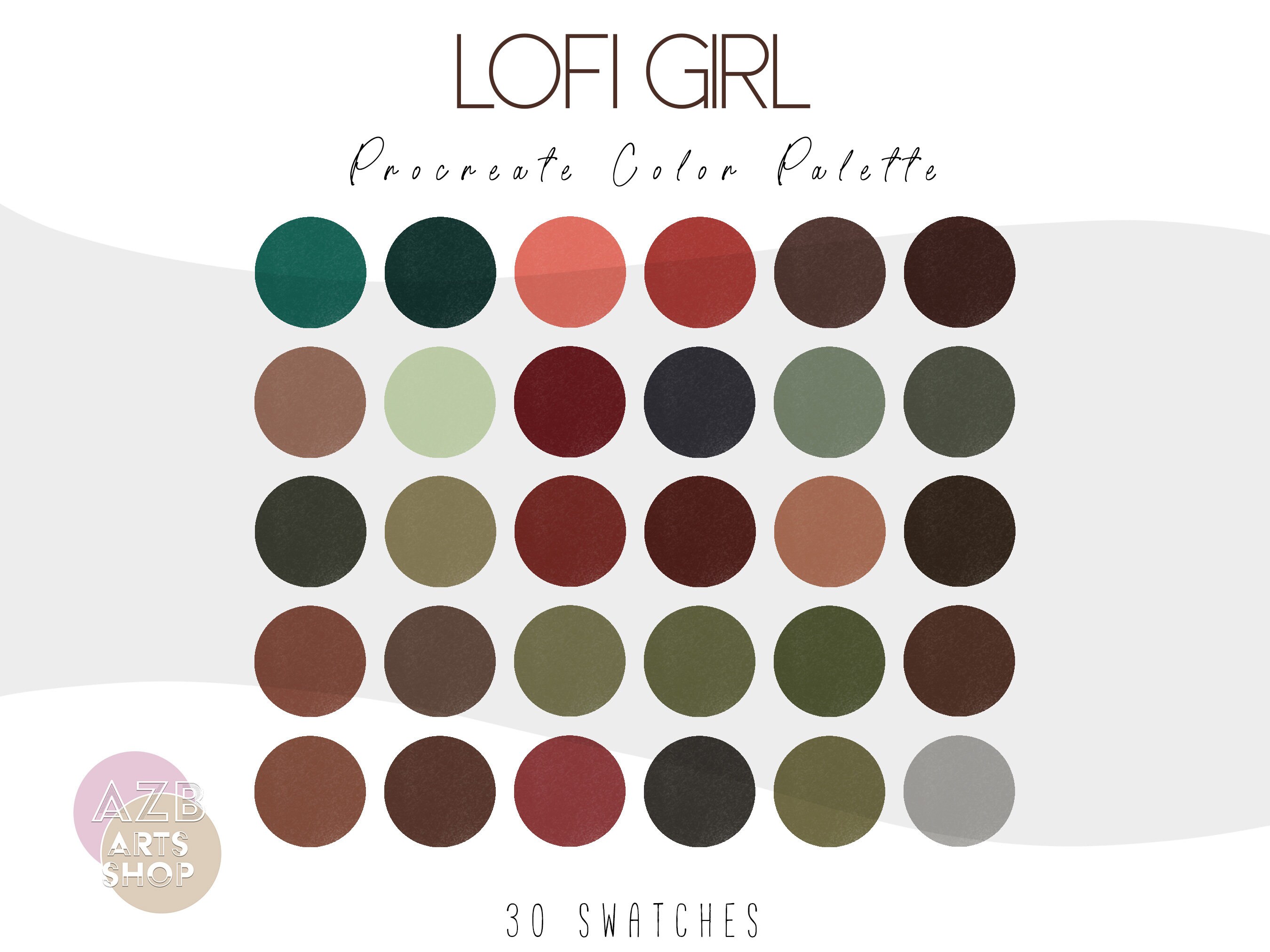 Lofi Chill Procreate Color Palette Bundle Color Palette for Procreate ...