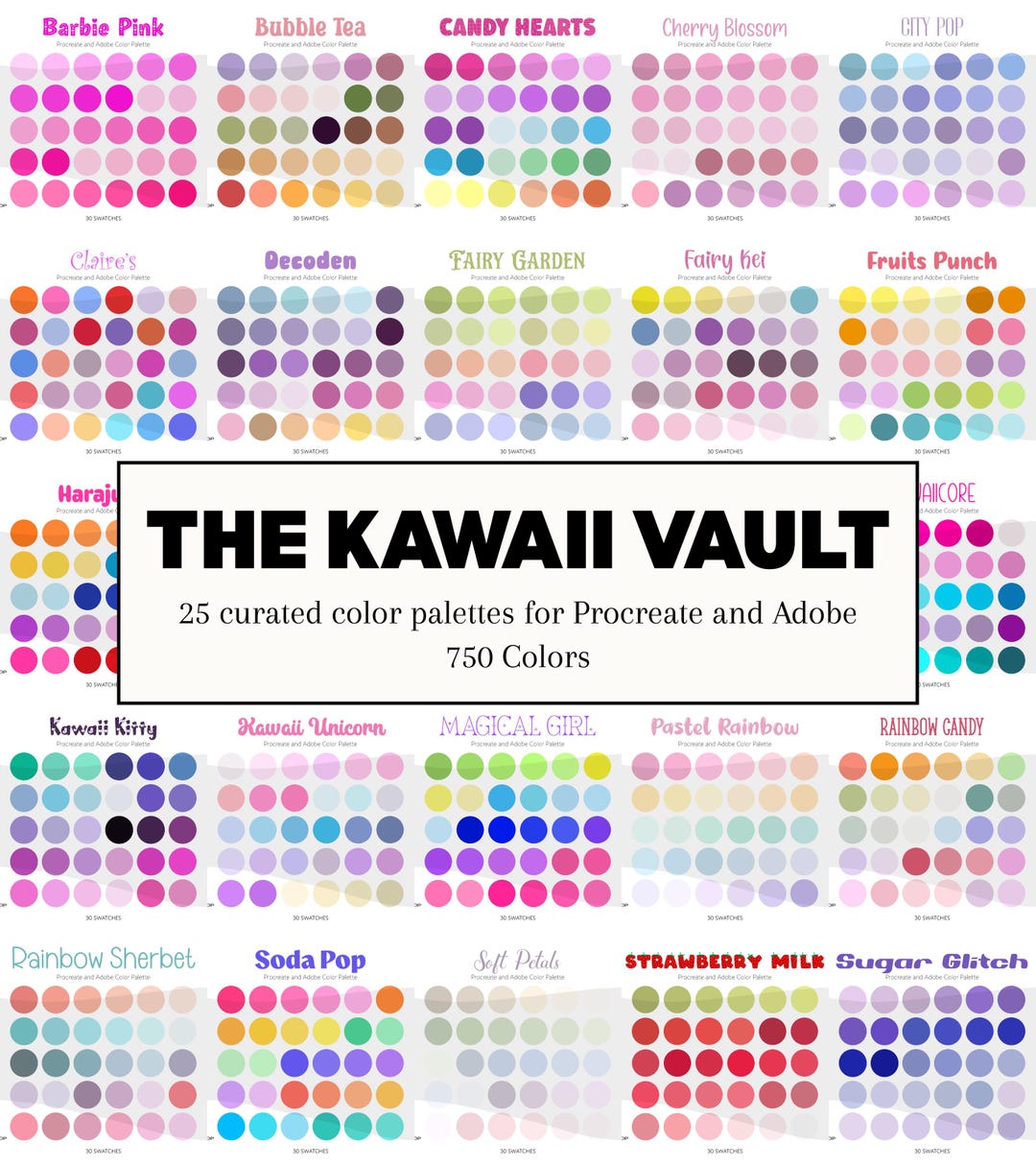 Kawaii Anime Cute Kawaiicore Dolly Color Palette Vault | 25 Aesthetic ...
