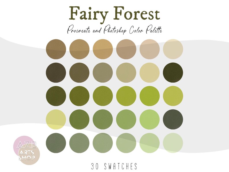 Fairycore Procreate & Photoshop Color Palette Bundle | Procreate ...