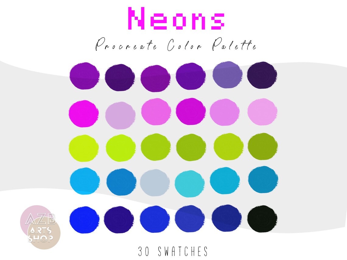 Cyberpunk Procreate Color Palette Bundle Color Palette for - Etsy