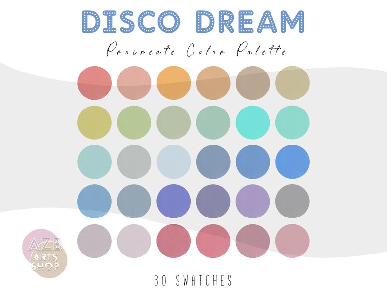 Groovy Procreate Color Palette Bundle | Disco Color Palette for ...