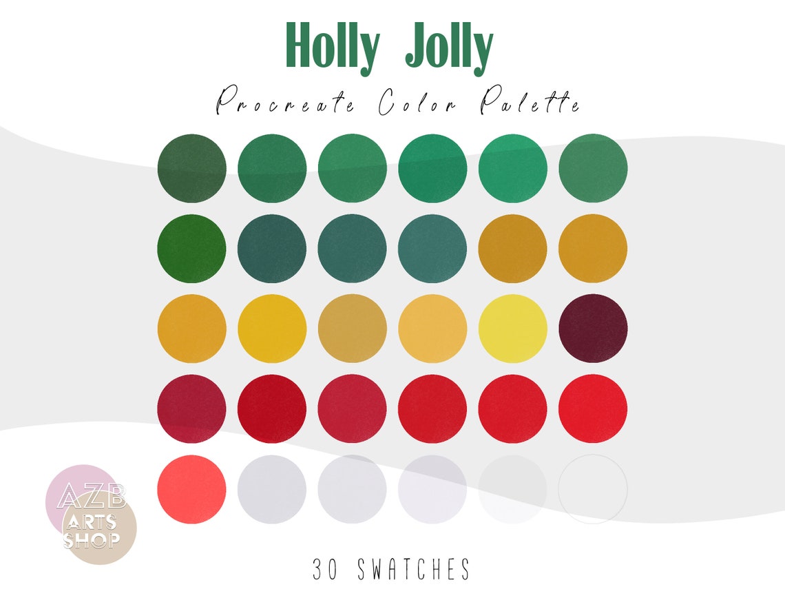 Christmas Procreate Color Palette Bundle Color Palette for Procreate ...