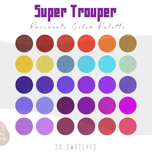 Groovy Procreate Color Palette Bundle | Disco Color Palette for ...