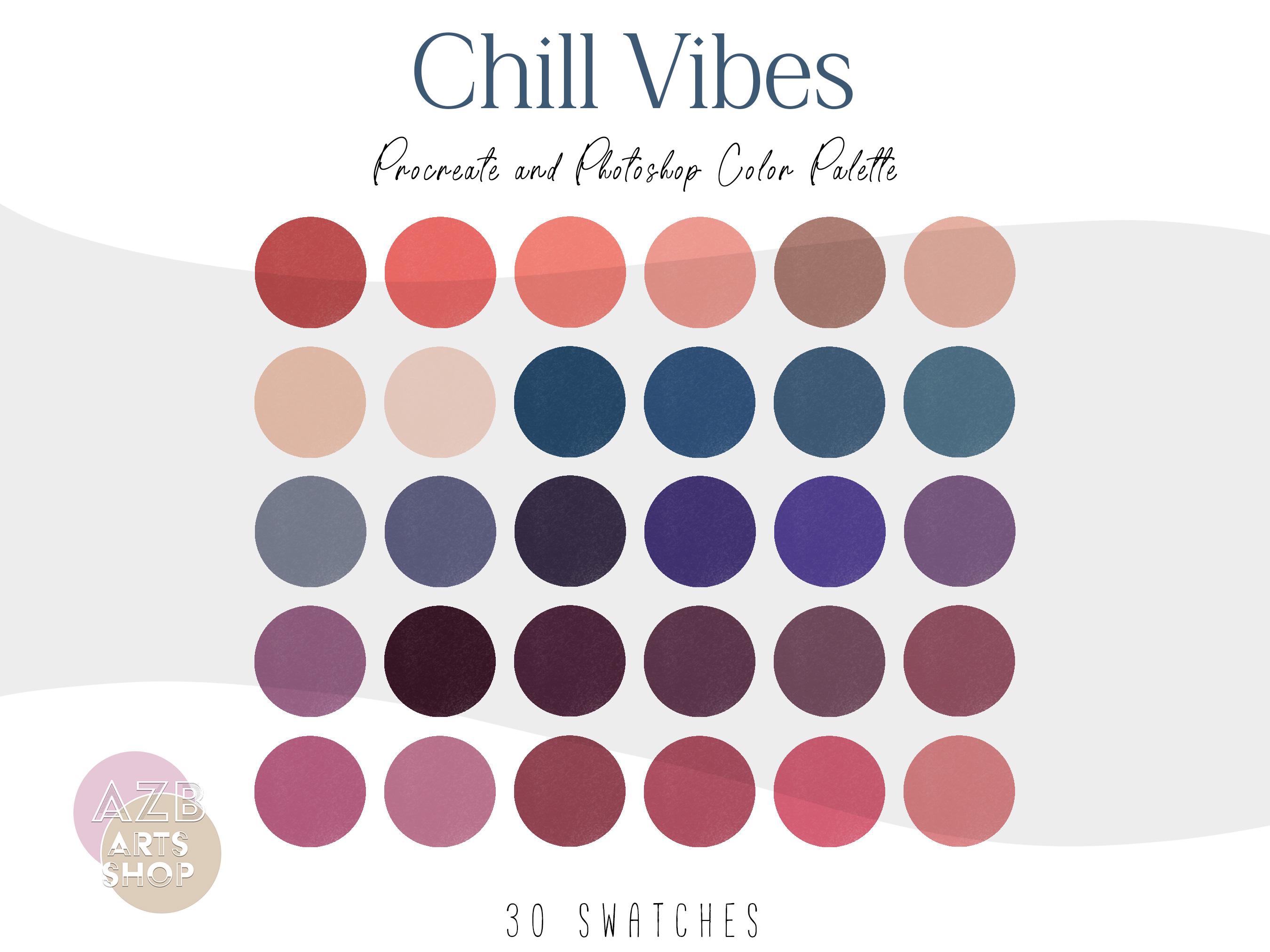 Lofi Chill Procreate & Adobe Color Palette Bundle | Procreate Swatches ...