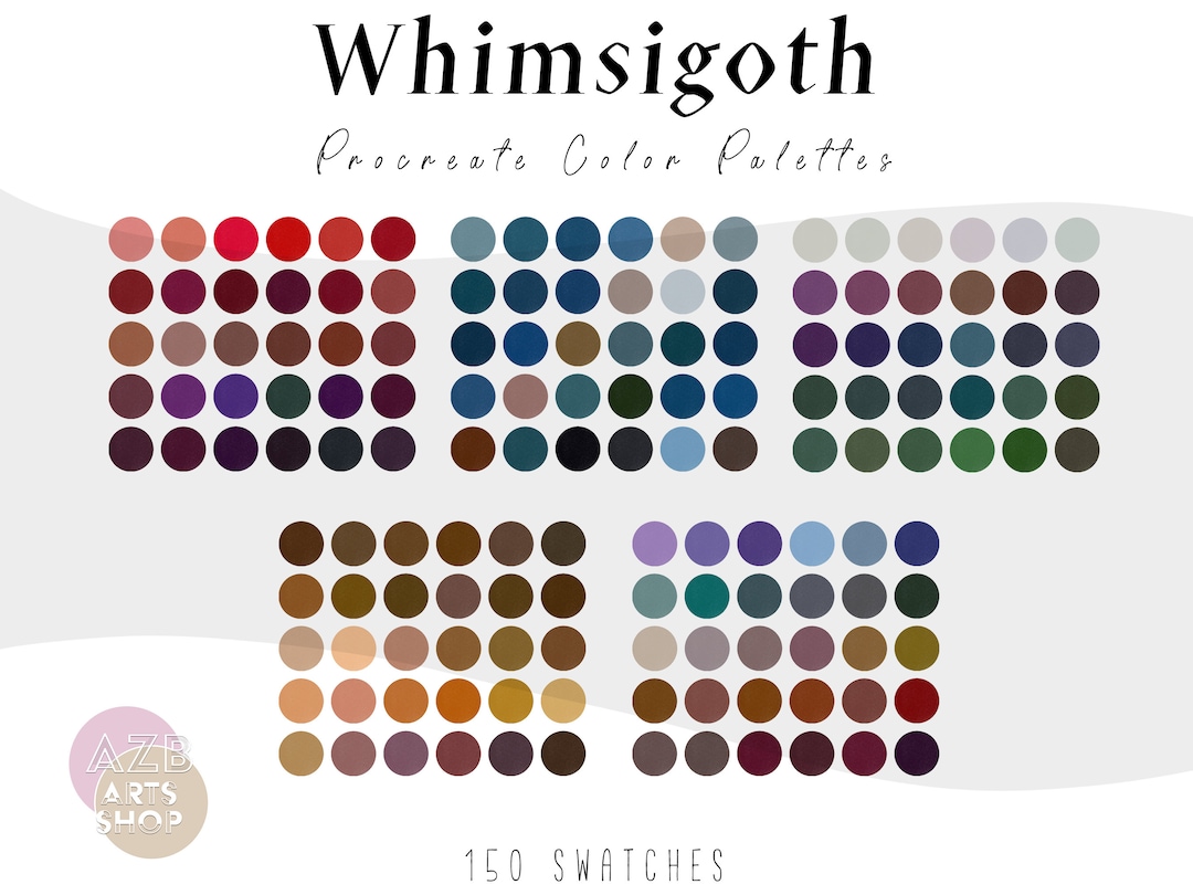 Whimsigoth Procreate Color Palette Bundle Color Palette for Procreate ...