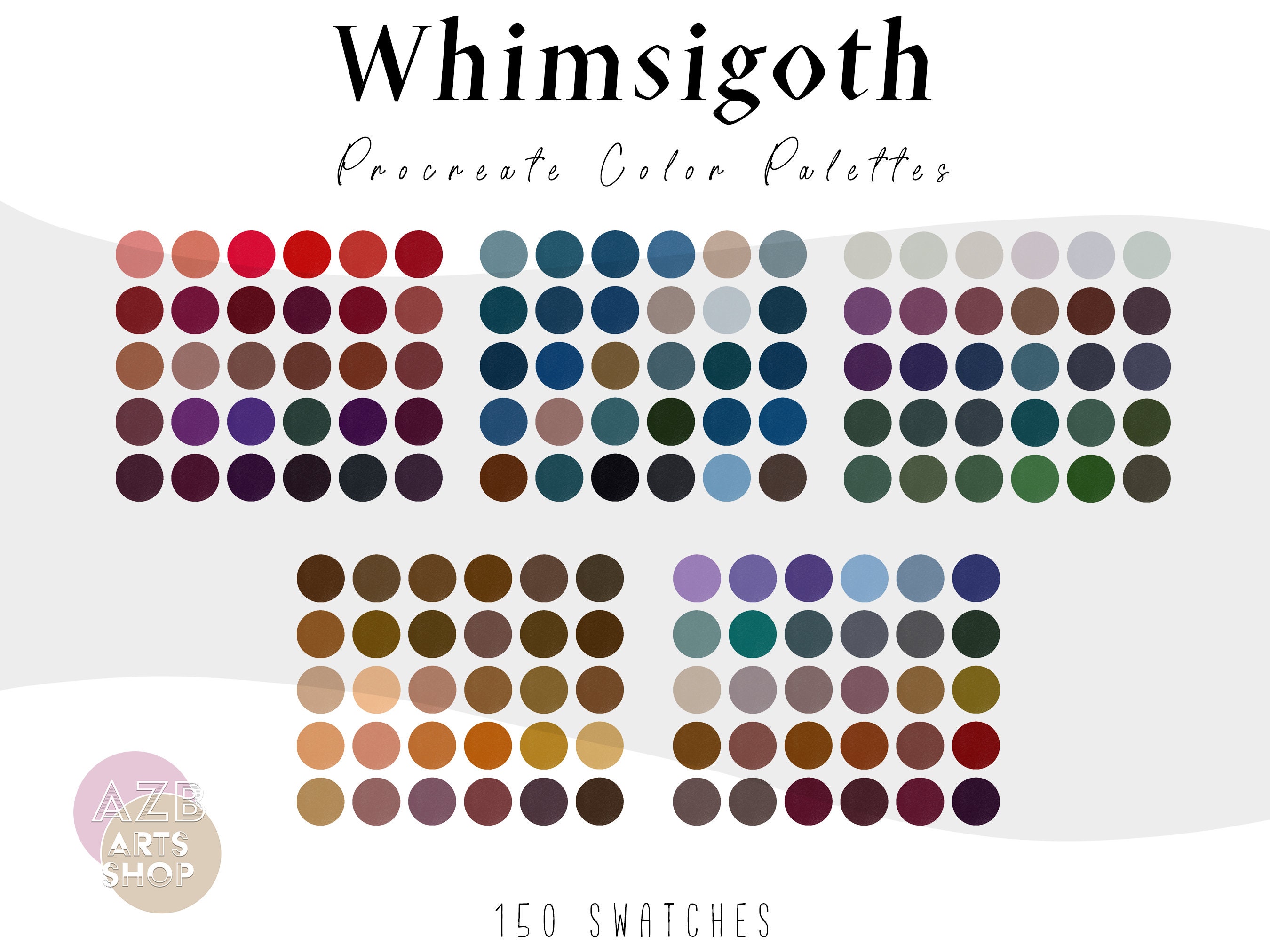 Whimsigoth Procreate Color Palette Bundle Color Palette for Procreate ...