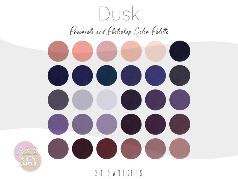 Lofi Chill Procreate & Adobe Color Palette Bundle | Procreate Swatches ...