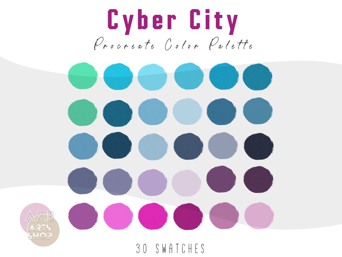 Cyberpunk Procreate Color Palette Bundle Color Palette for - Etsy Canada