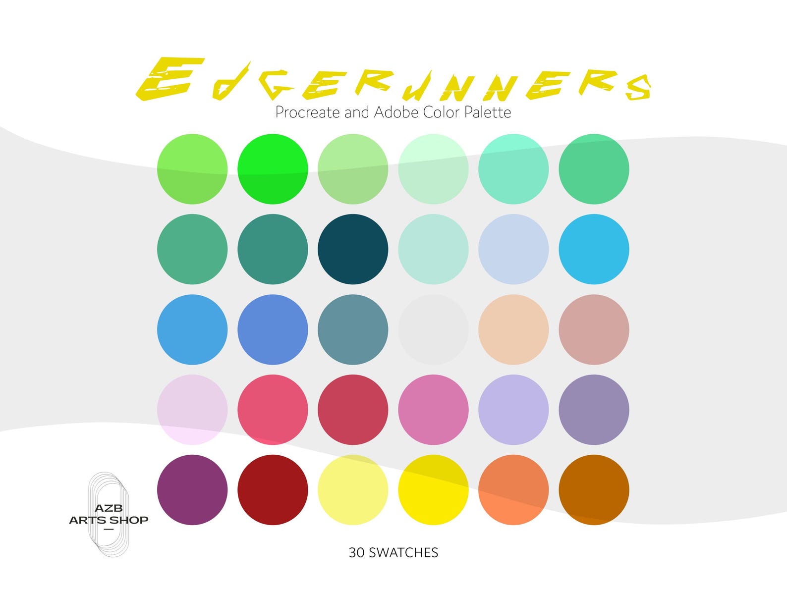Cyber Cyberpunk Y2K Scifi Aesthetic Color Palettes for Procreate ...