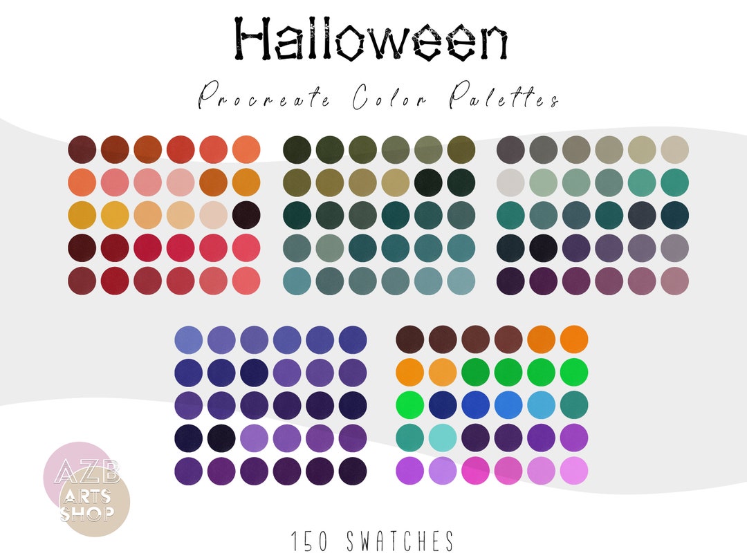 Halloween Procreate Color Palette Bundle Color Palette For Procreate