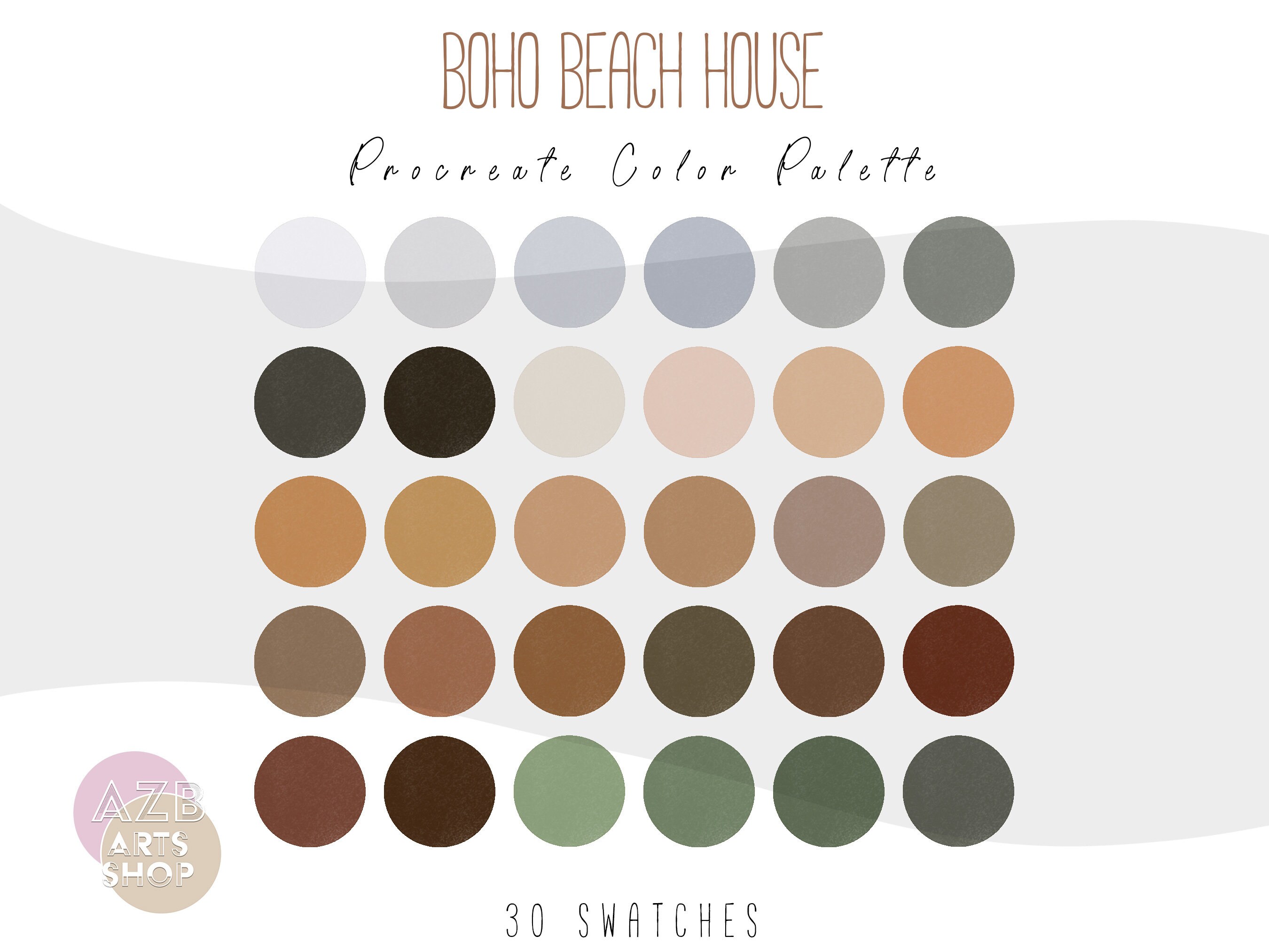 Boho Procreate Color Palette Bundle Color Palette for Procreate ...