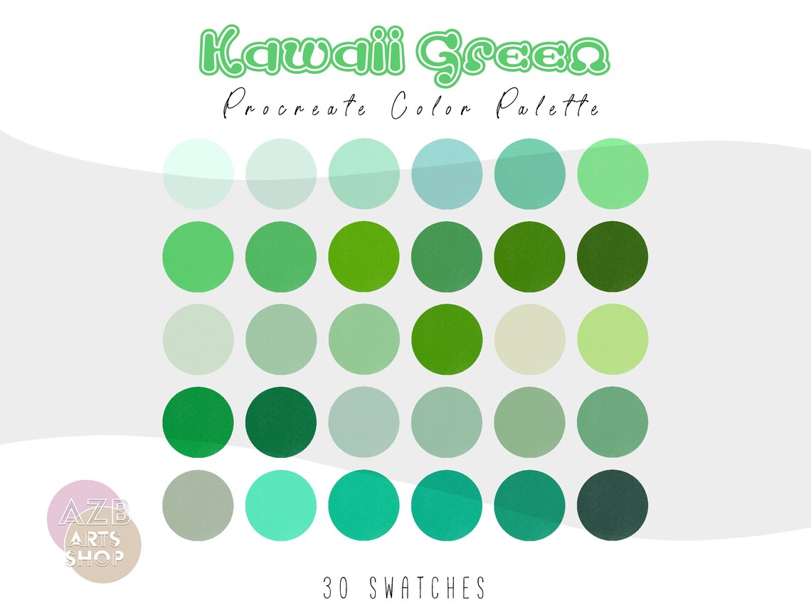 Kawaii Procreate Color Palette Bundle | Cute Color Palette for ...