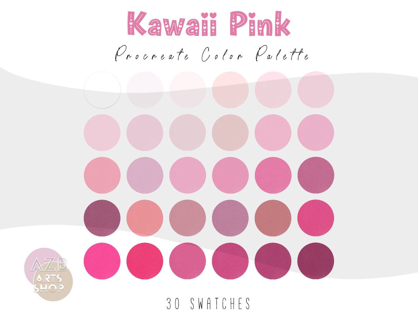 Kawaii Procreate Color Palette Bundle | Cute Color Palette for ...
