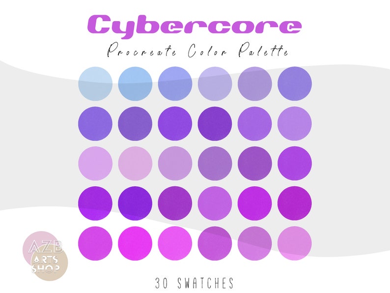 Cyber Y2K Procreate Color Palette Bundle Color Palette for Procreate ...